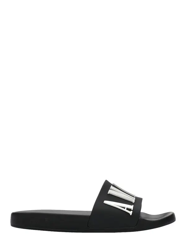 Amiri Pool Slide Debossed Logo - Black/white