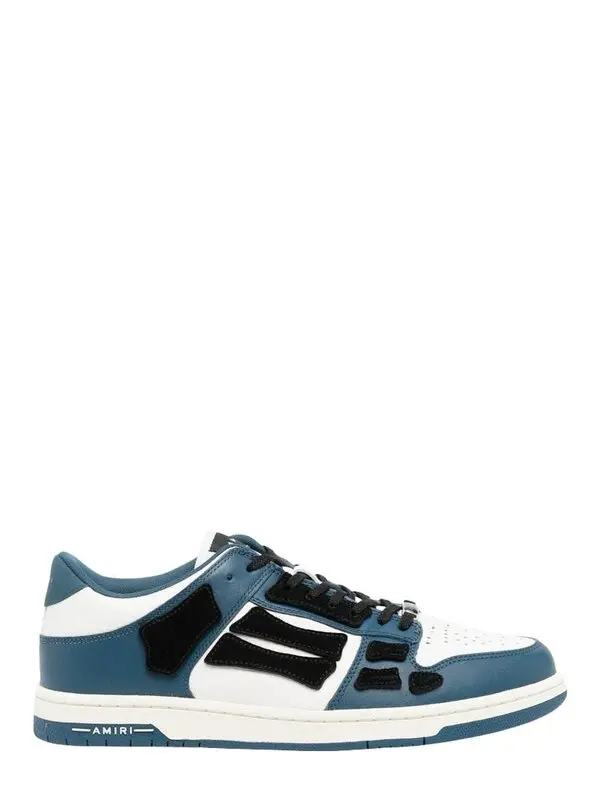 Amiri Skel Top Low Sneakers - White/navy Blue/black