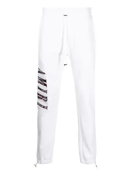Amiri Paisley Logo Print Elasticated Sweatpants - White