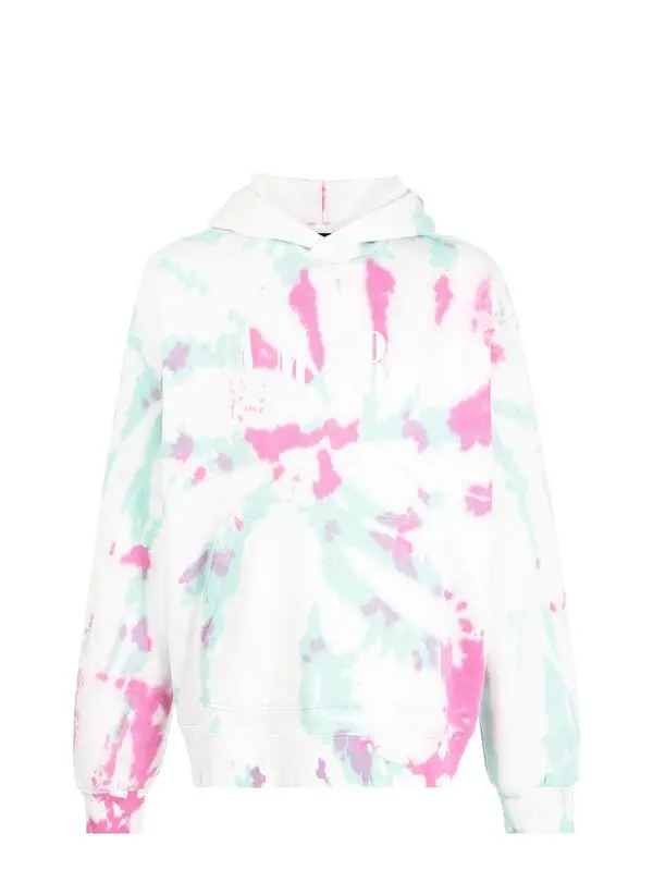 Amiri Tie Dye Hoodie - White/green/pink