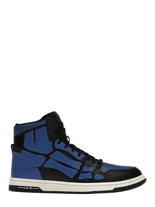 Amiri Skel Panelled High-top Sneakers - Black/blue