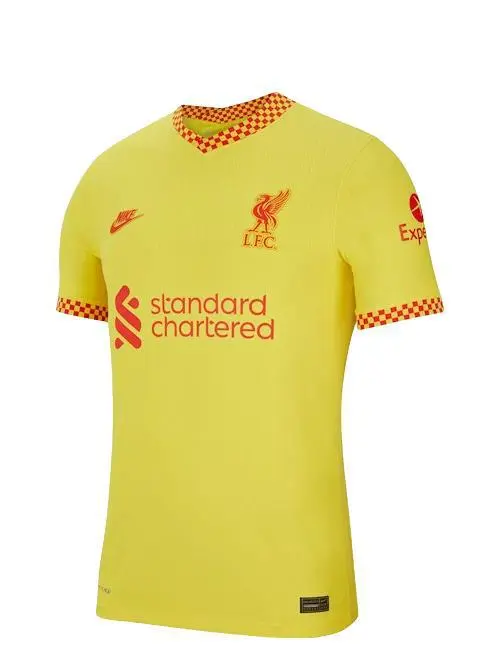 Nike Liverpool Fc 2021/22 Drifit Adv Vapor Jersey - Chrome Yellow/rush Red