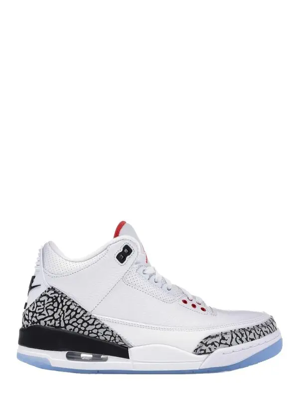JORDAN 3 Retro Free Throw Line Cement - White/fire Red