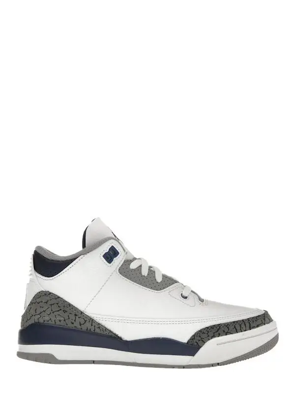 JORDAN 3 Retro Sneakers - White/midnight Navy Blue/cement Grey