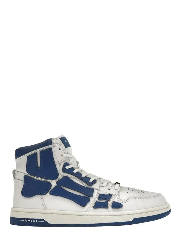 Amiri Skel Panelled High-top Sneakers - White/blue