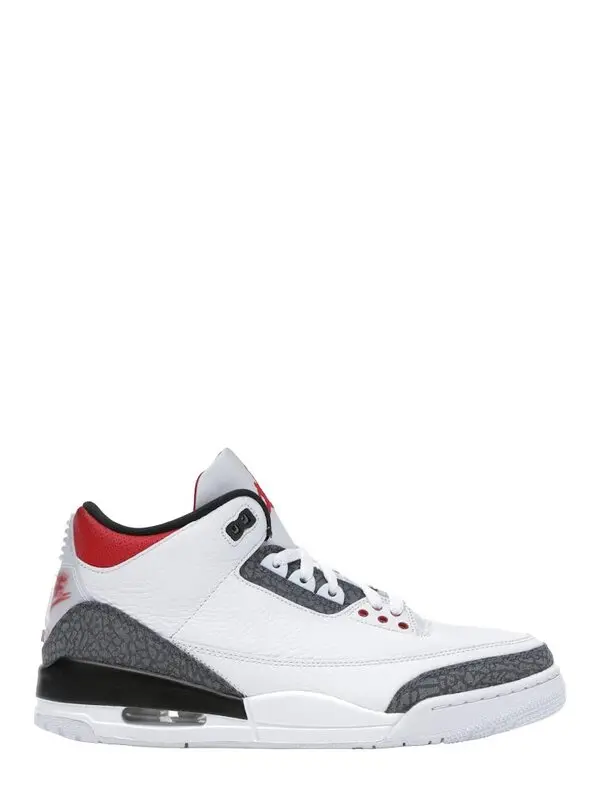 JORDAN 3 Retro Se-t Co Jp Fire Red Denim Sneakers - White/fire Red/black