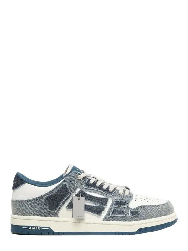 Amiri Skel Top Low Denim Sneakers - Denim Blue