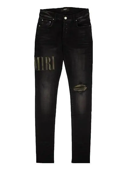 Amiri Core Applique Denim Jeans - Black