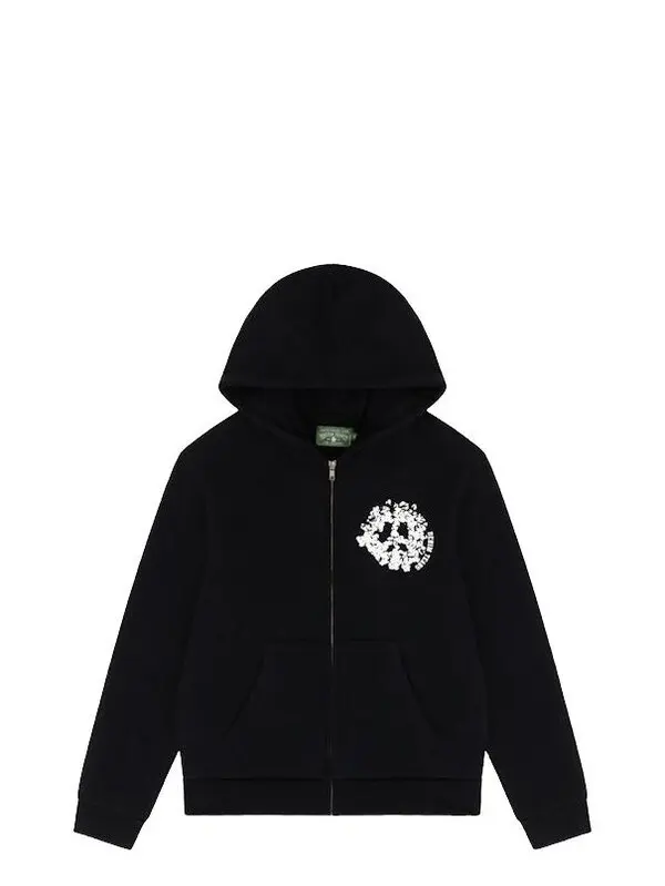 DENIM TEARS Denim University Zip Hoodie - Black/white