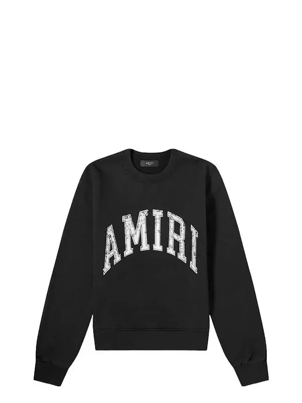Amiri Varsity Bandana Crewneck Sweatshirt - Black