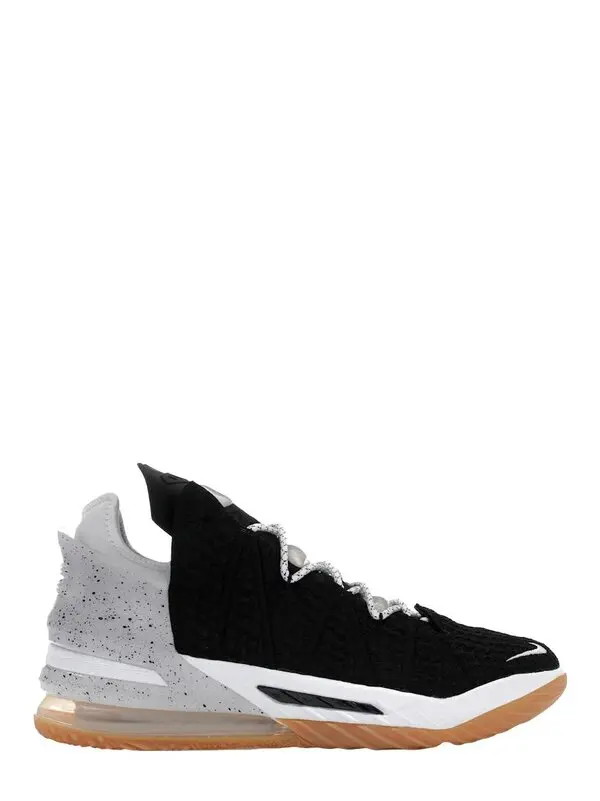 Nike Lebron 18 Gum Sole Sneakers - Black/gum Medium Brown/white