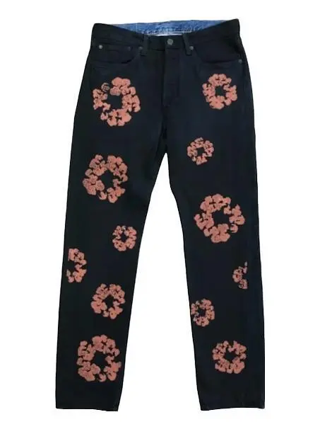 DENIM TEARS Levi's Cotton Wreath Jeans - Black/red Clay