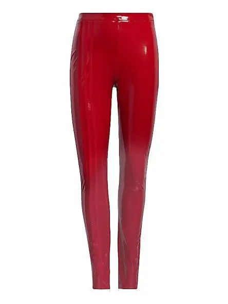 Adidas Ivy Park Faux Latex Straight-leg Pants - Red