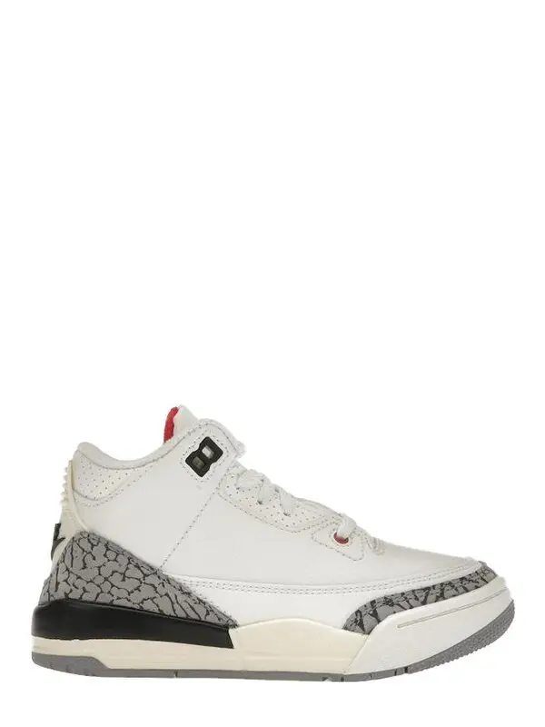 JORDAN 3 Retro White Cement Reimagined - Summit White/fire Red/black
