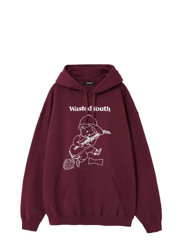UNDERCOVERISM X Verdy Wasted Youth Hoodie - Red Purple