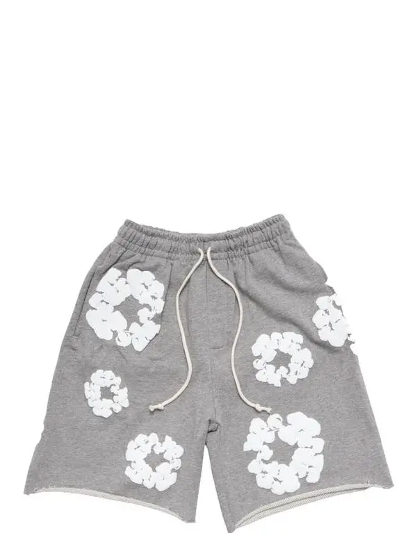 DENIM TEARS Cotton Wreath Shorts - Grey