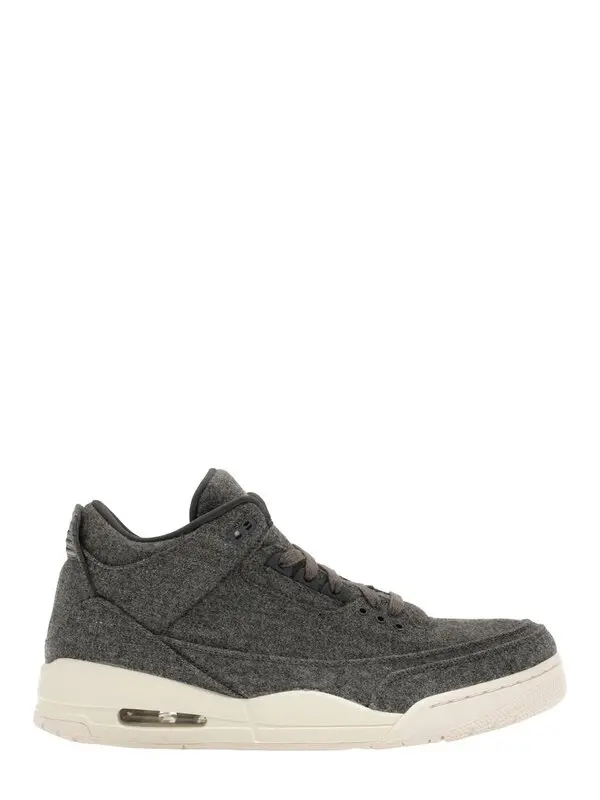 JORDAN 3 Retro Wool Sneakers - Dark Grey/sail