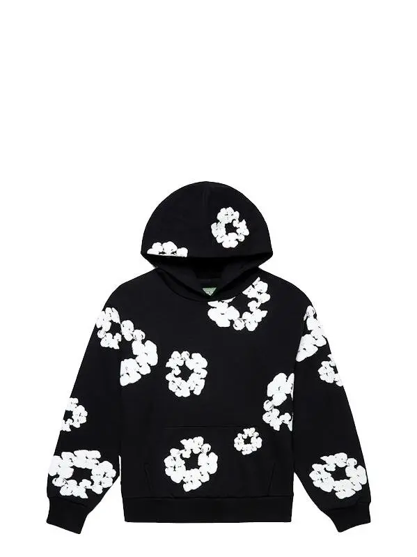 DENIM TEARS Cotton Wreath Hooded Sweatshirt - Black