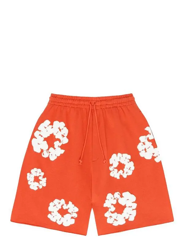 DENIM TEARS Cotton Wreath Shorts - Orange