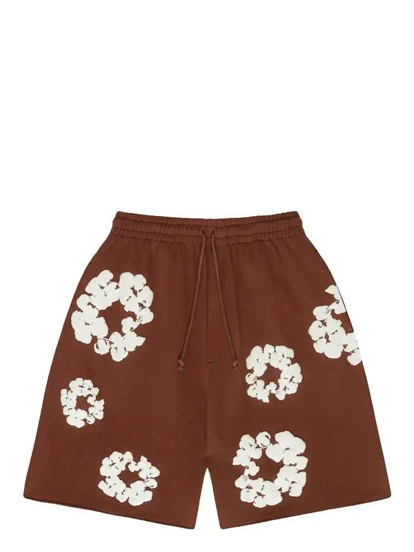 DENIM TEARS Cotton Wreath Shorts - Brown