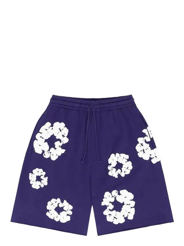 DENIM TEARS Cotton Wreath Shorts - Purple