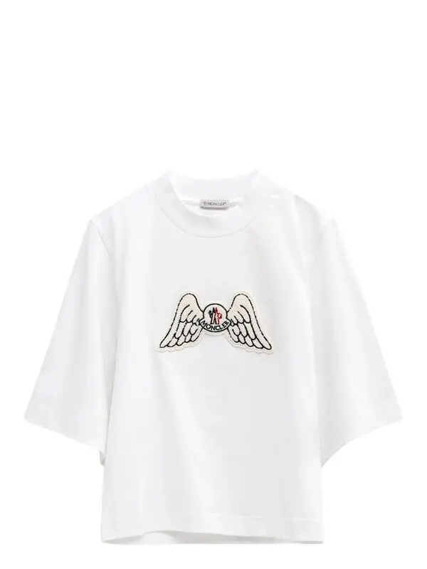 Moncler X Palm Angels Mock Neck Wings T-shirt - White