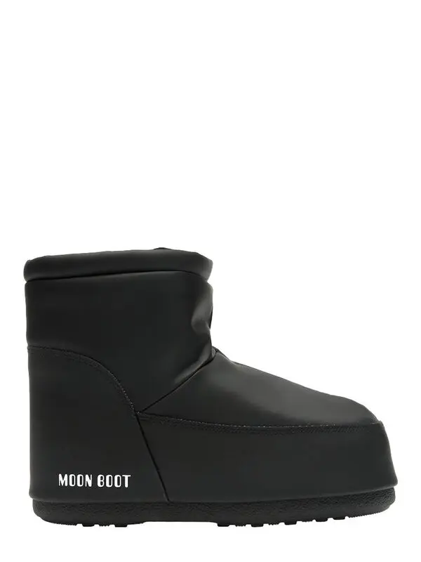 Moon Boot No Lace Rubber Booties - Black