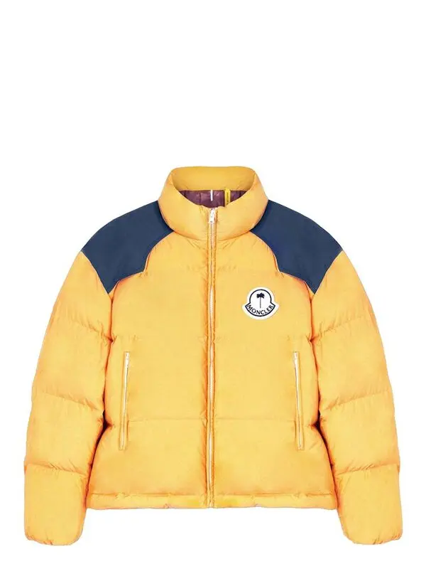 Moncler X Palm Angels Nevis Short Down Jacket - Yellow/blue