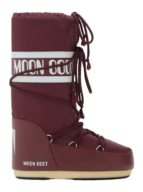 Moon Boot Gg Marmont Leather Belt - Burgundy
