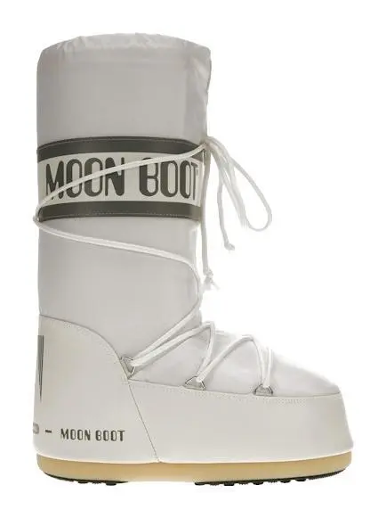 Moon Boot Icon Suede Low Boot - White/grey
