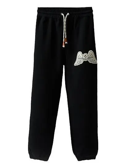 Moncler X Palm Angels Anels Wing Logo Sweatpants - Black White