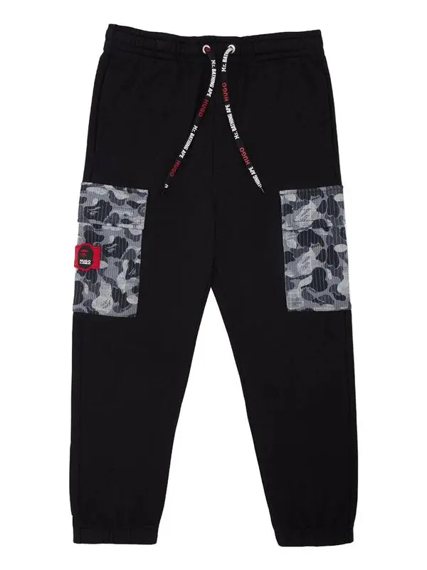 A BATHING APE X Hugo Camo Sweatpants - Black