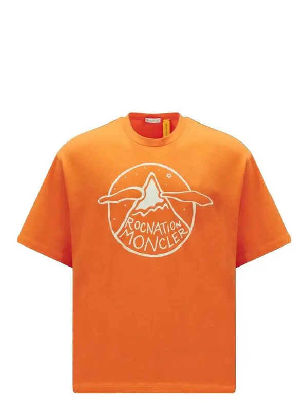 Moncler X Roc Nation Jayz Logo Motif T-shirt - Bright Orange