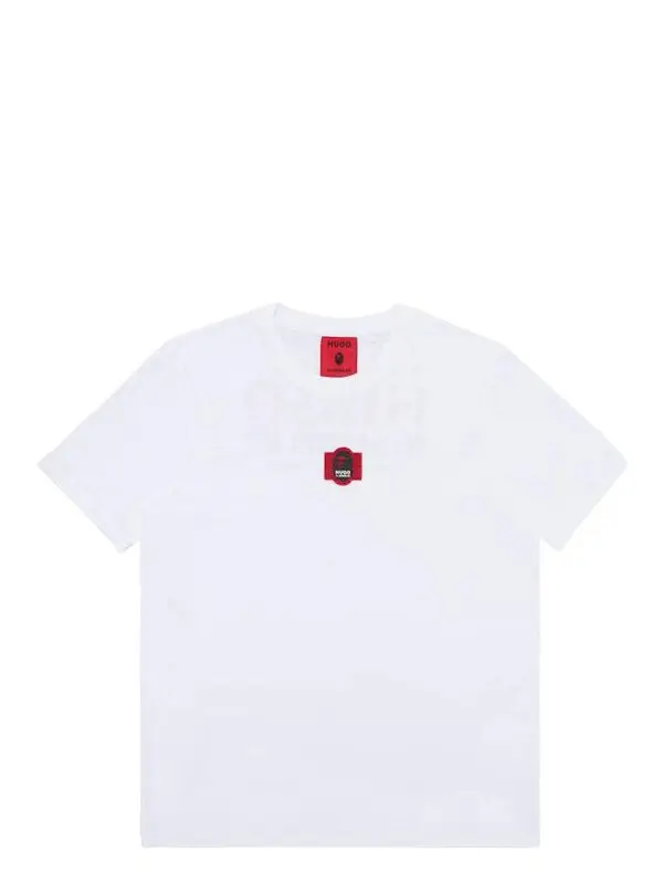 A BATHING APE X Hugo Logo Tee Shirt - White