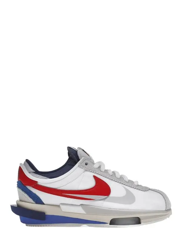 Nike Zoom Cortez Sp Sacai Blue - White/light Cream/university Red