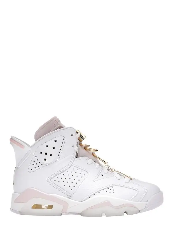 JORDAN 6 Retro Gold Hoops Sneakers - White/sail/metallic Gold