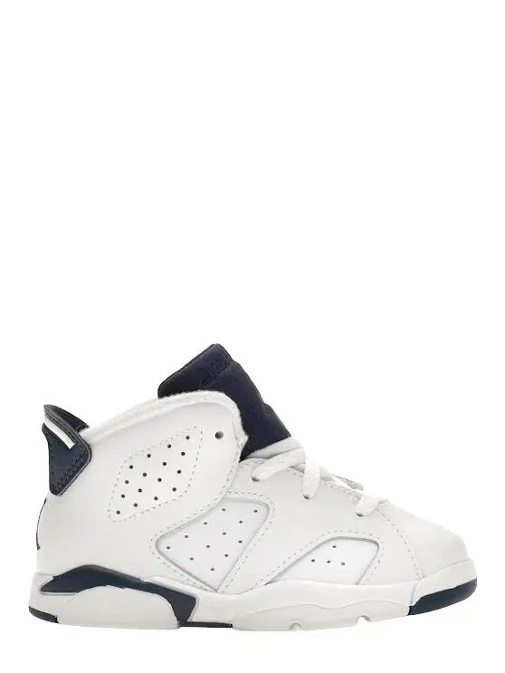 JORDAN 6 Retro Toddler Sneakers - White/midnight Navy Blue