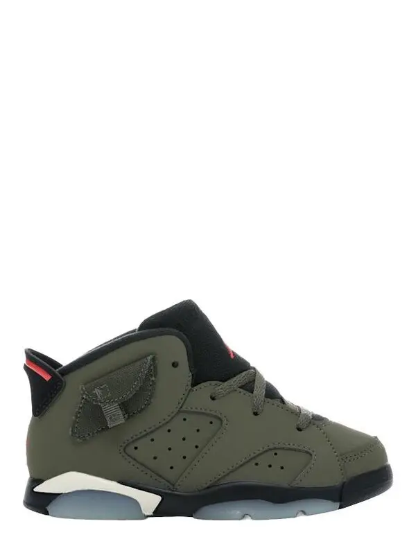 JORDAN 6 Retro Travis Scott Toddler Sneakers - Medium Olive/black/sail