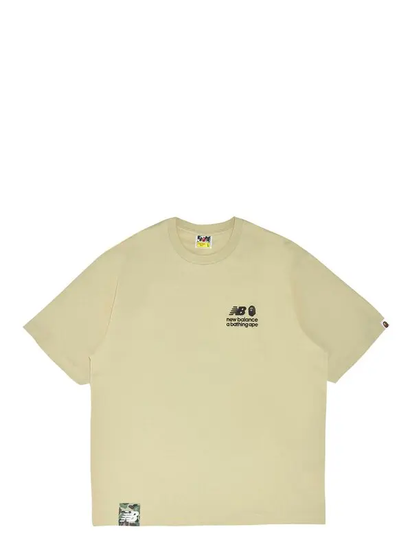 A BATHING APE X New Balance Ape Head Relaxed Fit Tee Shirt - Beige