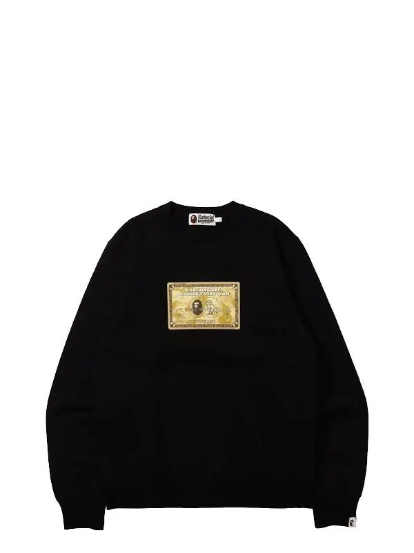 BAPE X Ovo Card Crewneck Sweatshirt - Black