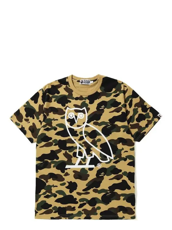 A BATHING APE X Ovo 1st Camo Tee Shirt - Yellow