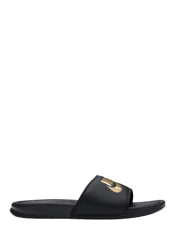 Nike Benassi Just Do It Slides - Black/metallic Gold