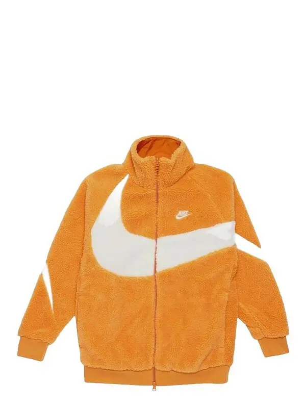 Nike Big Swoosh Reversible Boa Jacket - Hot Curry Coconut Milk