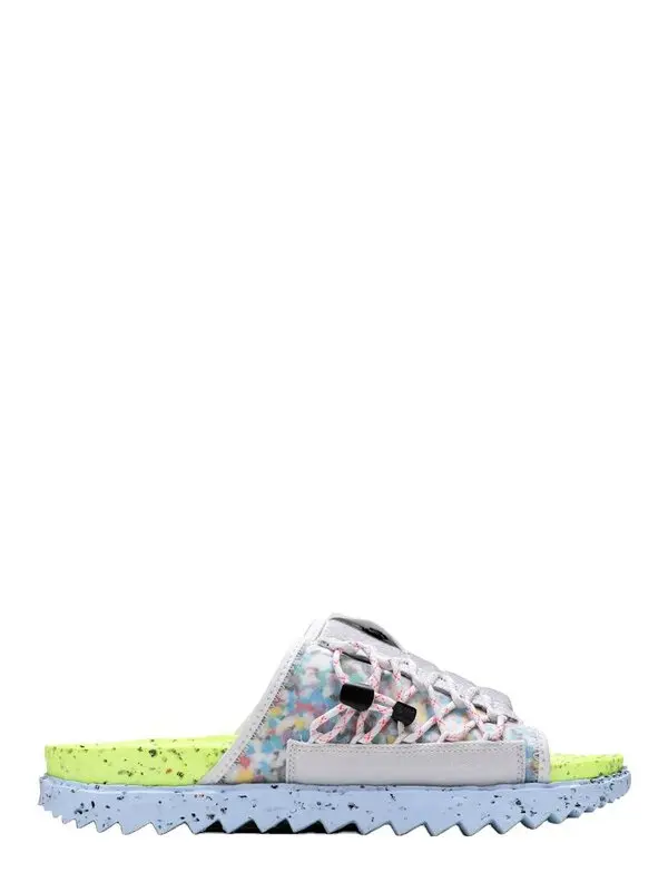 Nike Asuna Crater Slide - Platinum Lint/volt/chambray Blue