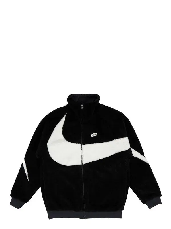 Nike Big Swoosh Reversible Boa Jacket - Black Sail