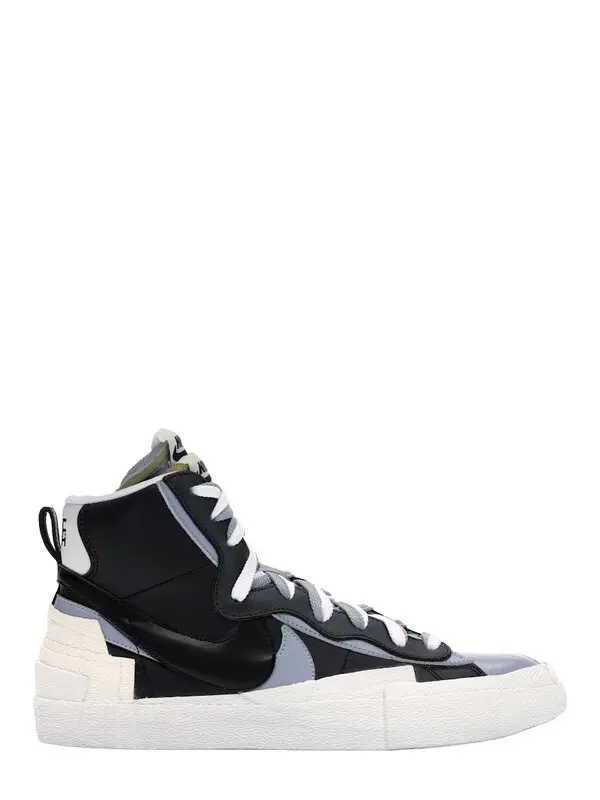 Nike X Sacai Blazer Mid High-top Sneakers - Black/white/wolf Grey
