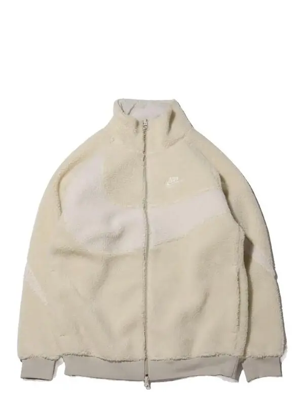 Nike Big Swoosh Reversible Boa Jacket - Light Bone