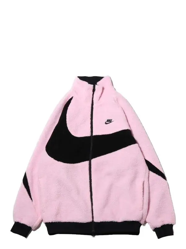 Nike Big Swoosh Reversible Boa Jacket - Prism Pink Black