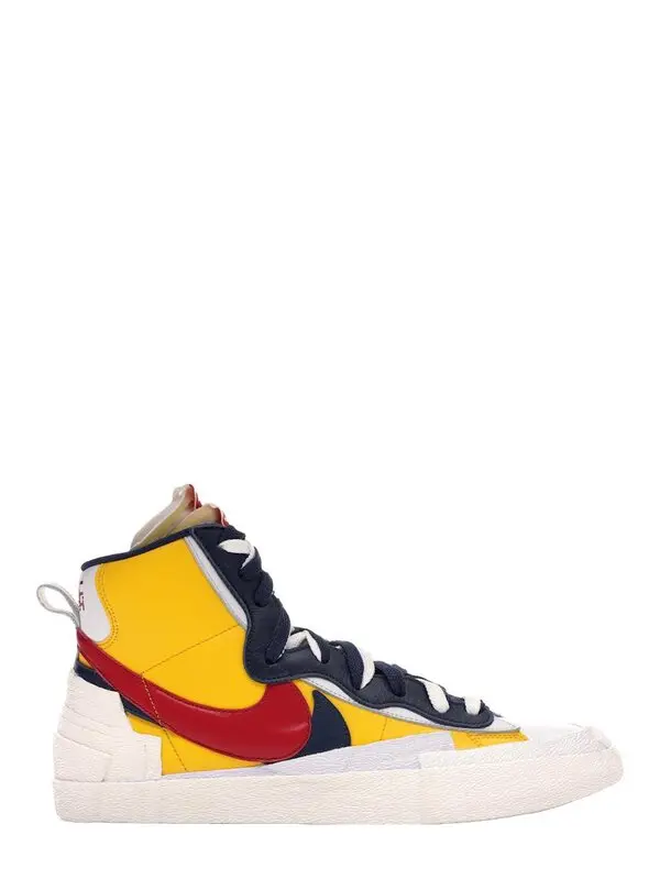 Nike Blazer Mid Sacai Snow Beach High-top Sneakers - White/obsidian/university Red