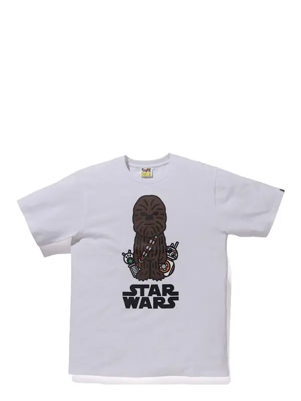 A BATHING APE X Star Wars Chewbacca Tee Shirt - White